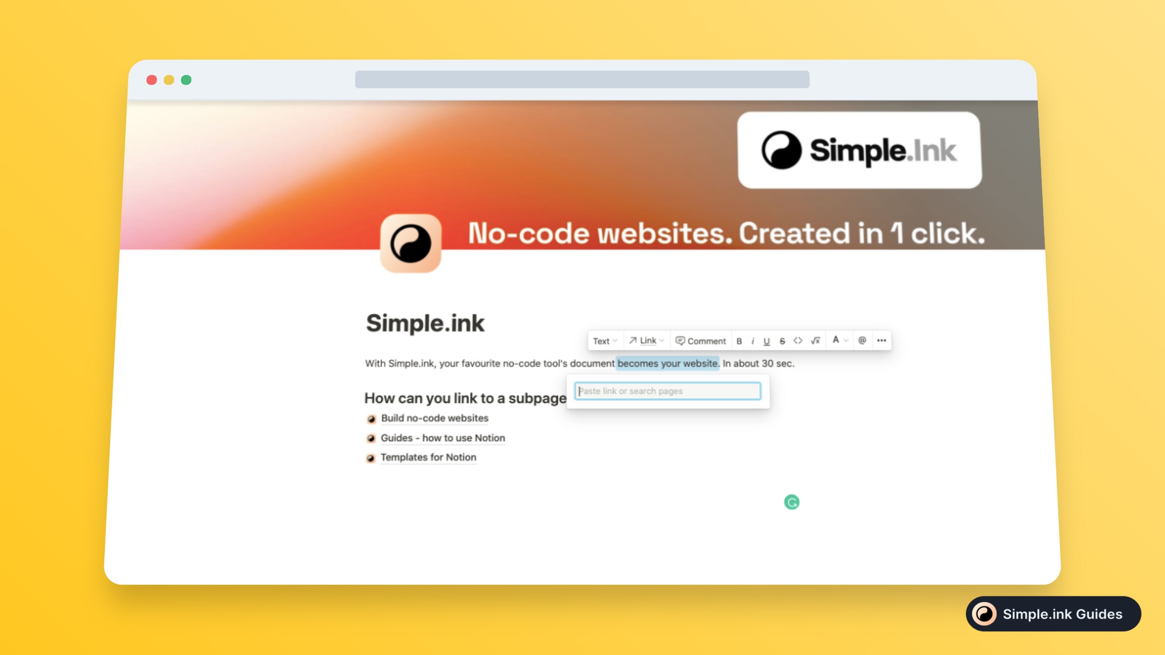 How To Link Pages And Subpages In Notion Simple ink